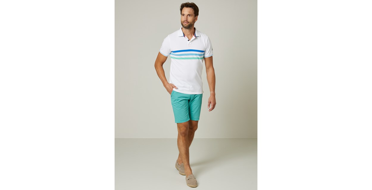 Joseph stripe pique Bright White | Jean Paul