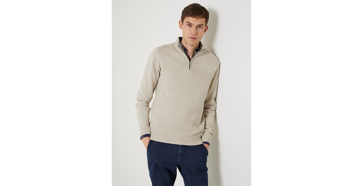 Pascal zipneck Feather Gray | Jean Paul