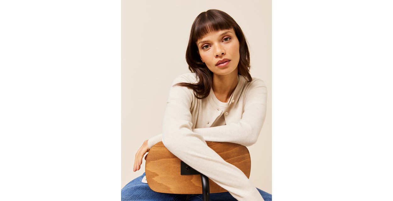 Agnes cardigan Oatmeal | Jean Paul