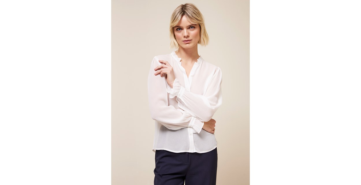Louna bluse Marshmallow | Jean Paul